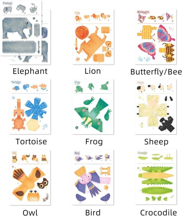 Origami Kit for Kids – 3D Animals – Karaze 78